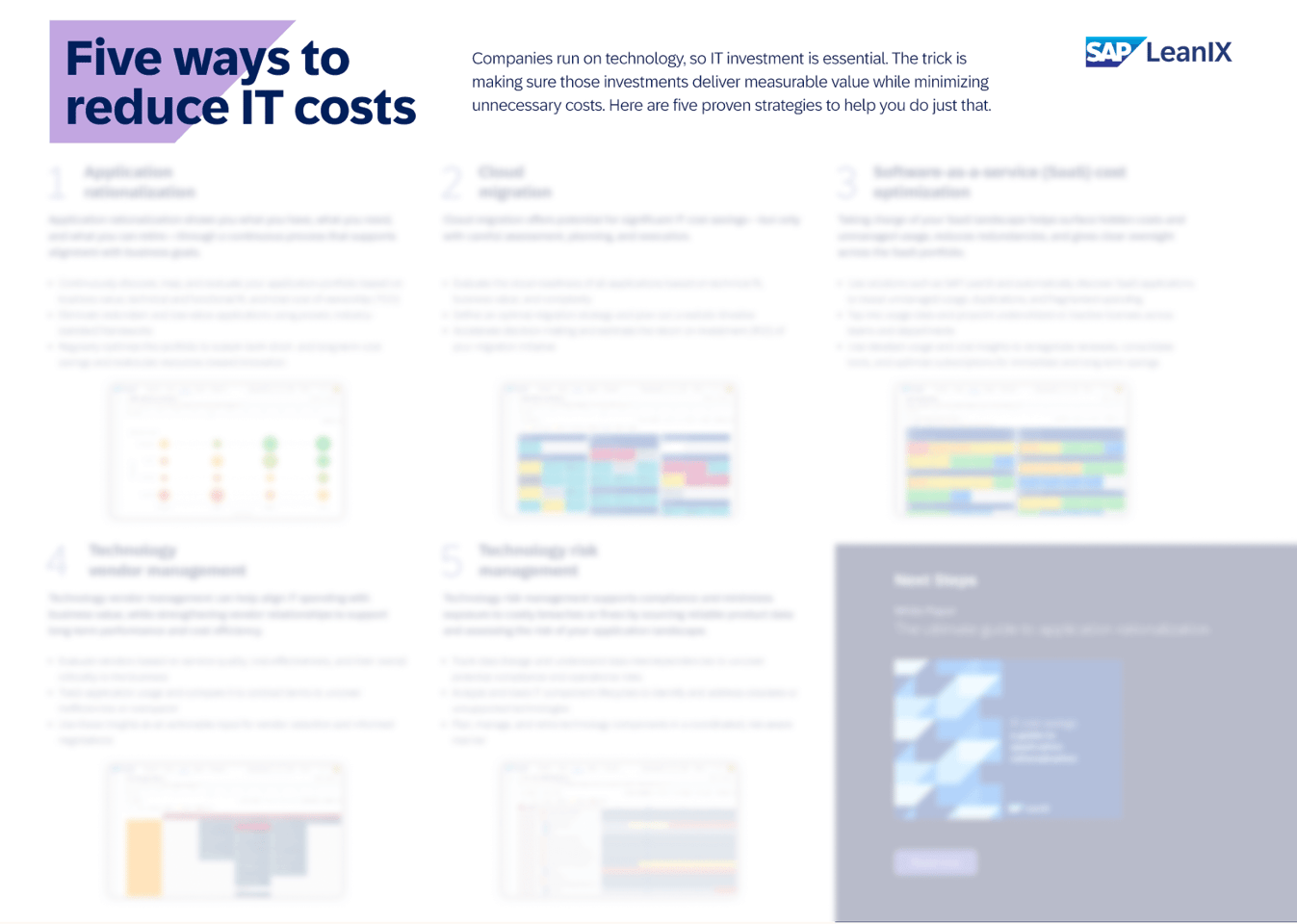 Free Poster: Five Ways to Reduce IT Costs